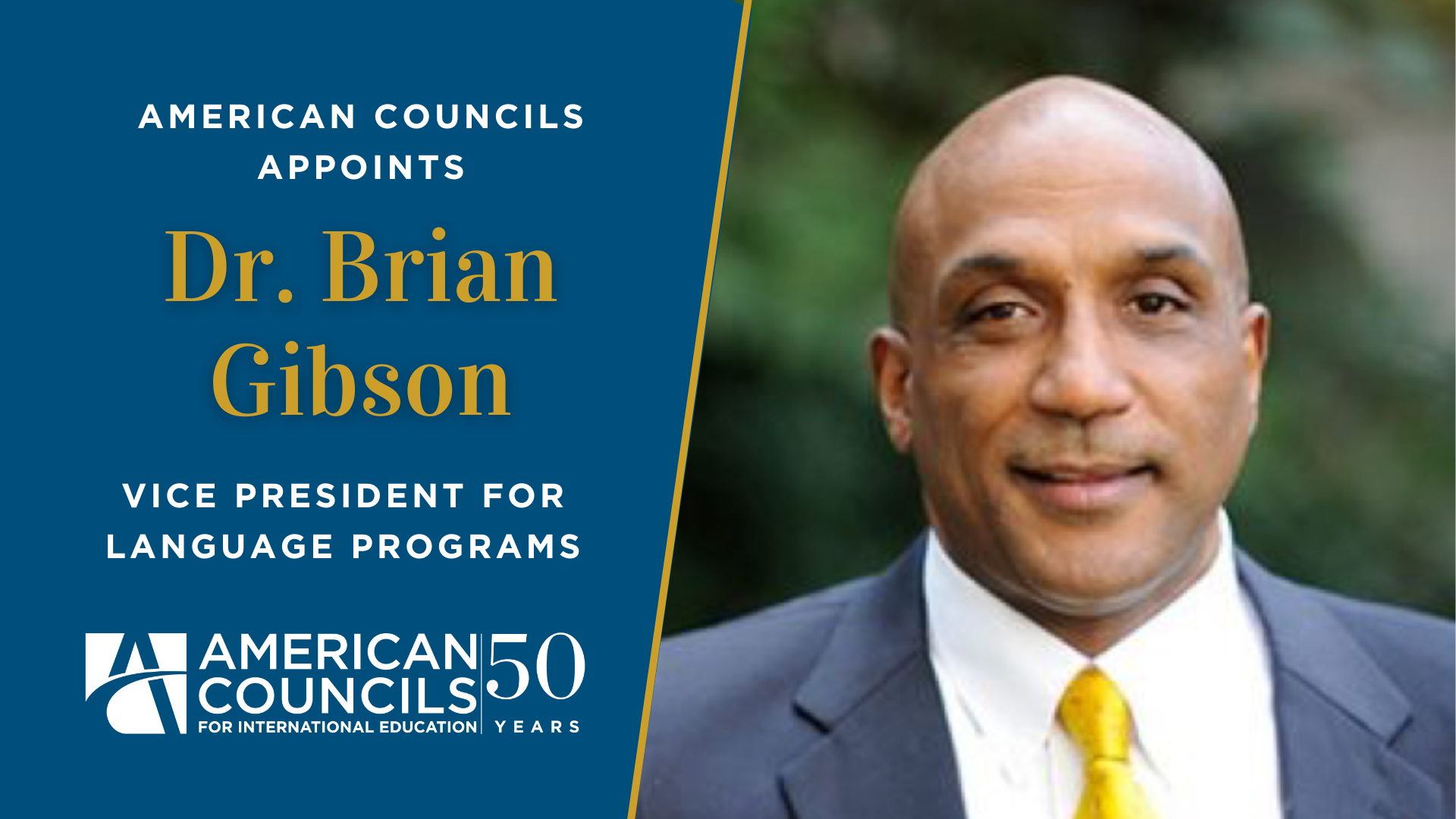 American Councils Welcomes Dr. Brian Gibson as Vice President for Language Programs | American ...